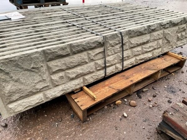 6ft x 12 inch Concrete Rock Faced Gravel Boards - TW Aggregates